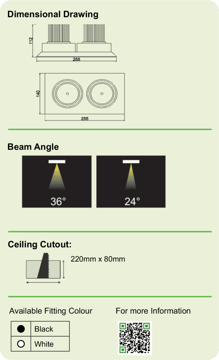 EK 12 - Recessed 2 Way LED Task Light - Eco Solve LED Lighting